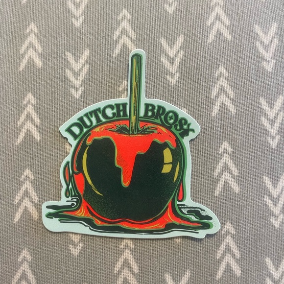 Dutch Bros | Other | Dutch Bros Green And Red Apple Sticker | Poshmark